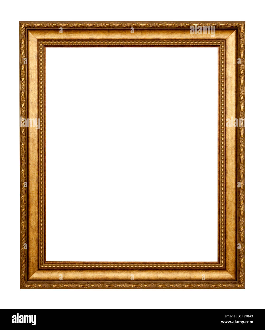 gold frame. Isolated over white background with clipping path Stock ...