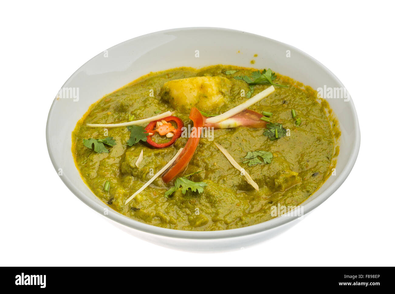 Indian Spinach And Potato Cut Out Stock Images & Pictures - Alamy