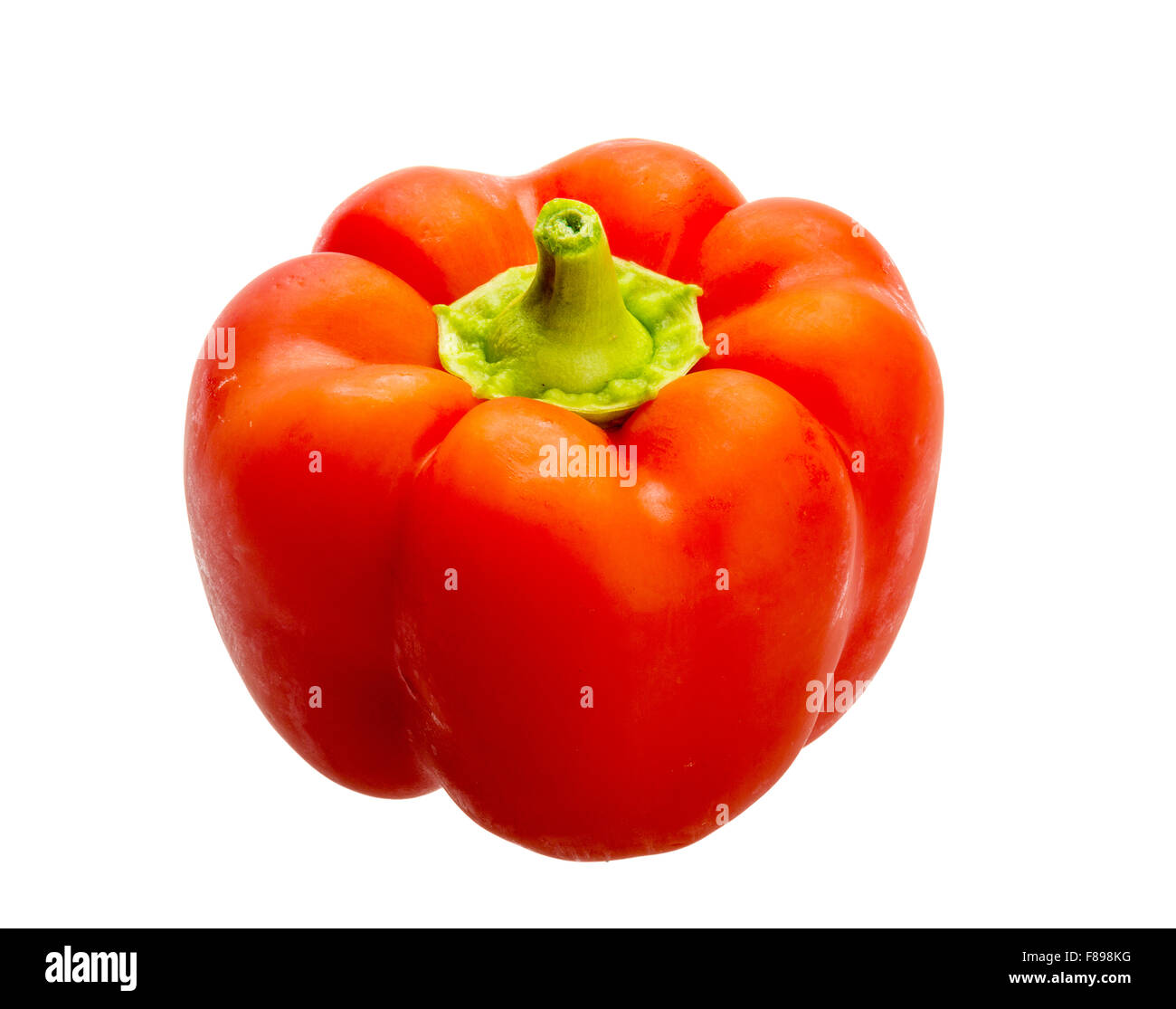 Red bulgarian pepper isolated on white background Stock Photo - Alamy