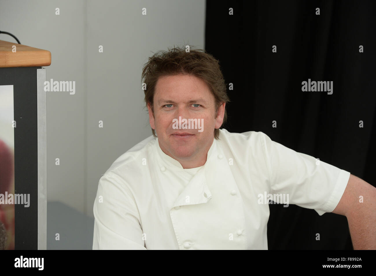 TV celebrity chef James Martin giving cookery demonstration at Media ...