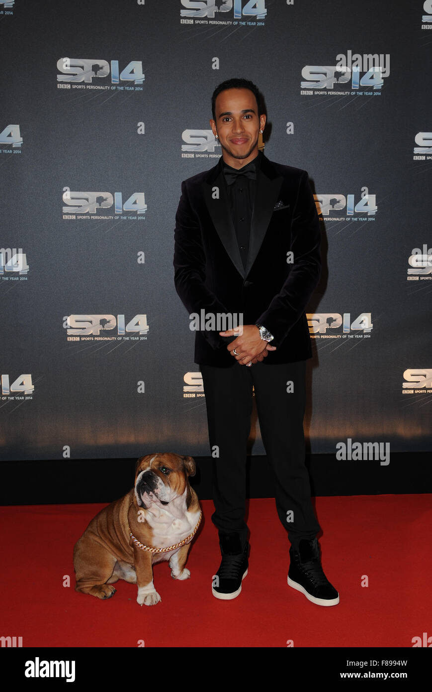Lewis Hamilton attends the BBC Sports Personality of the Year awards at ...