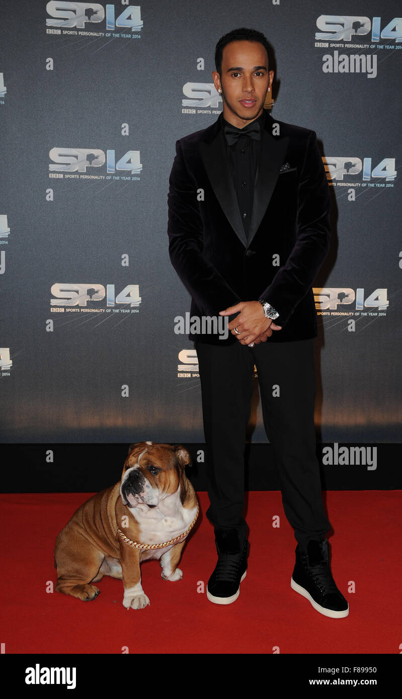 Lewis Hamilton attends the BBC Sports Personality of the Year awards at ...