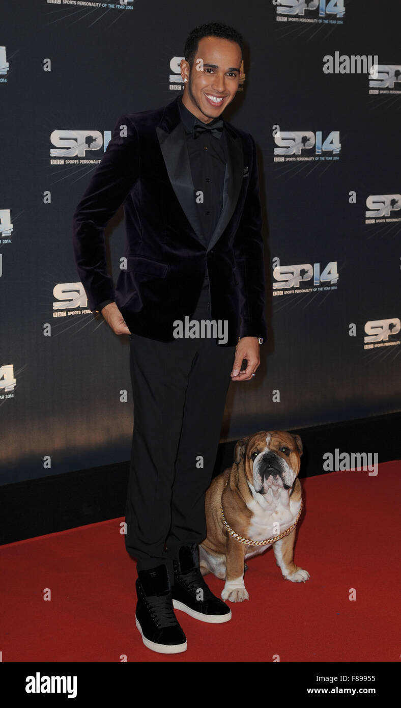 Lewis Hamilton attends the BBC Sports Personality of the Year awards at ...