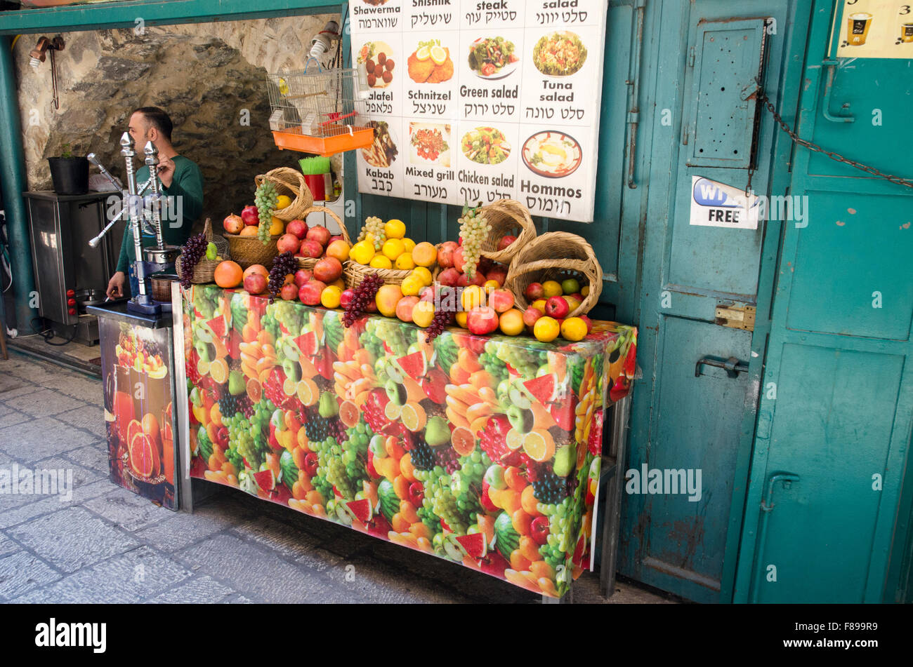 A juice stall, East Jerusalem, Israel/Palestine Stock Photo - Alamy
