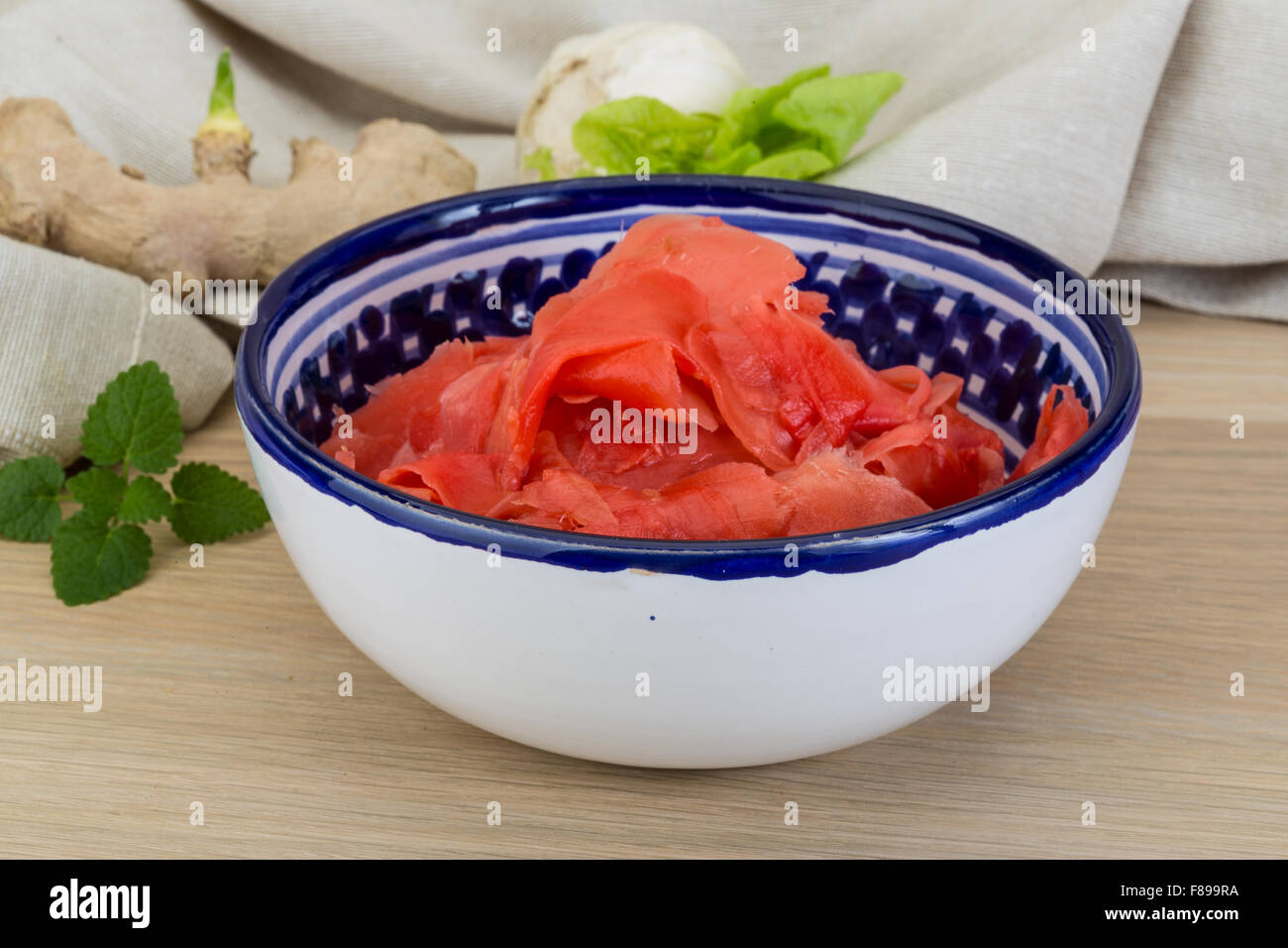Marinated ginger - special flavour for japan kitchen Stock Photo - Alamy