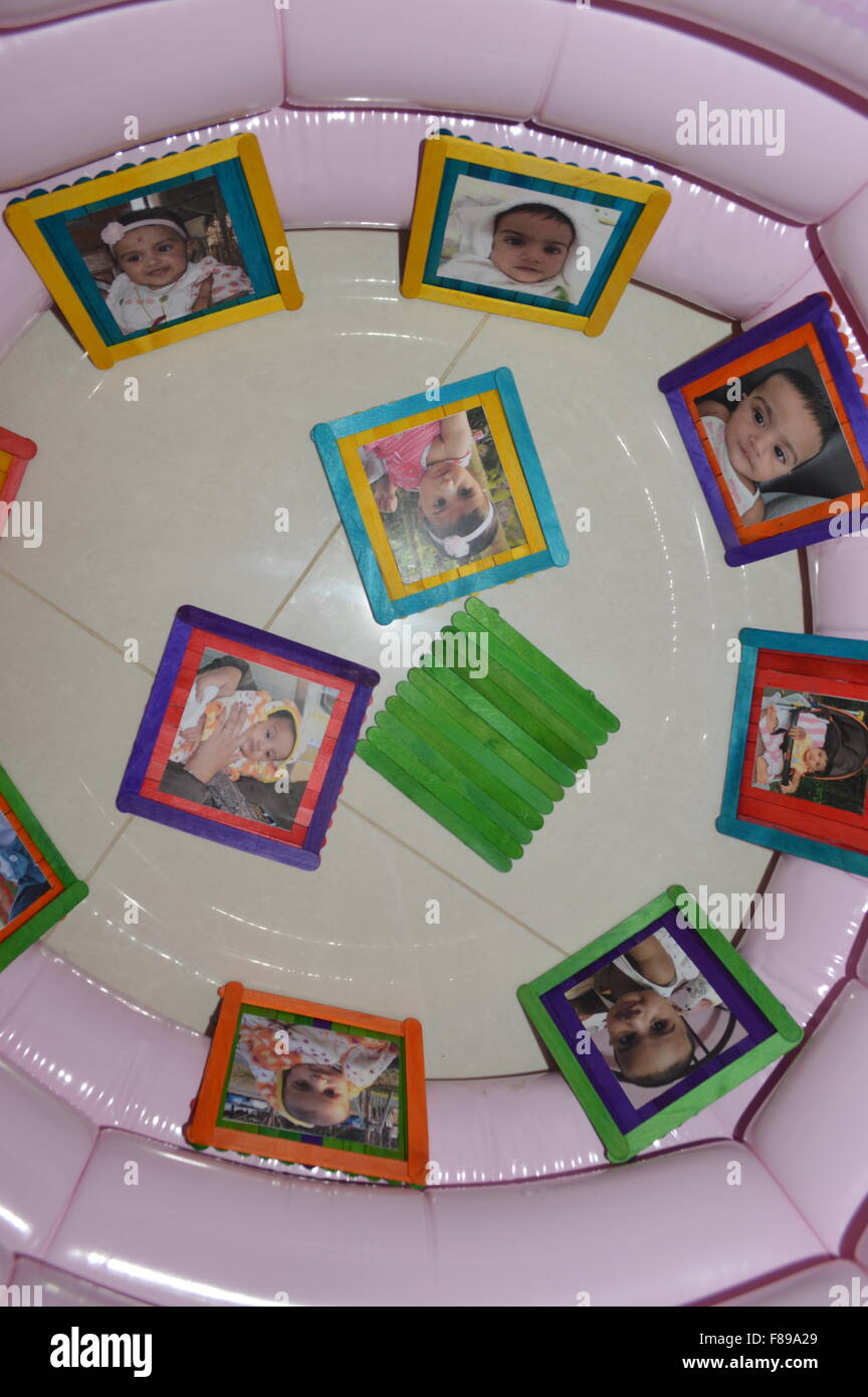 wooden stick made handcraft photo frame Stock Photo - Alamy