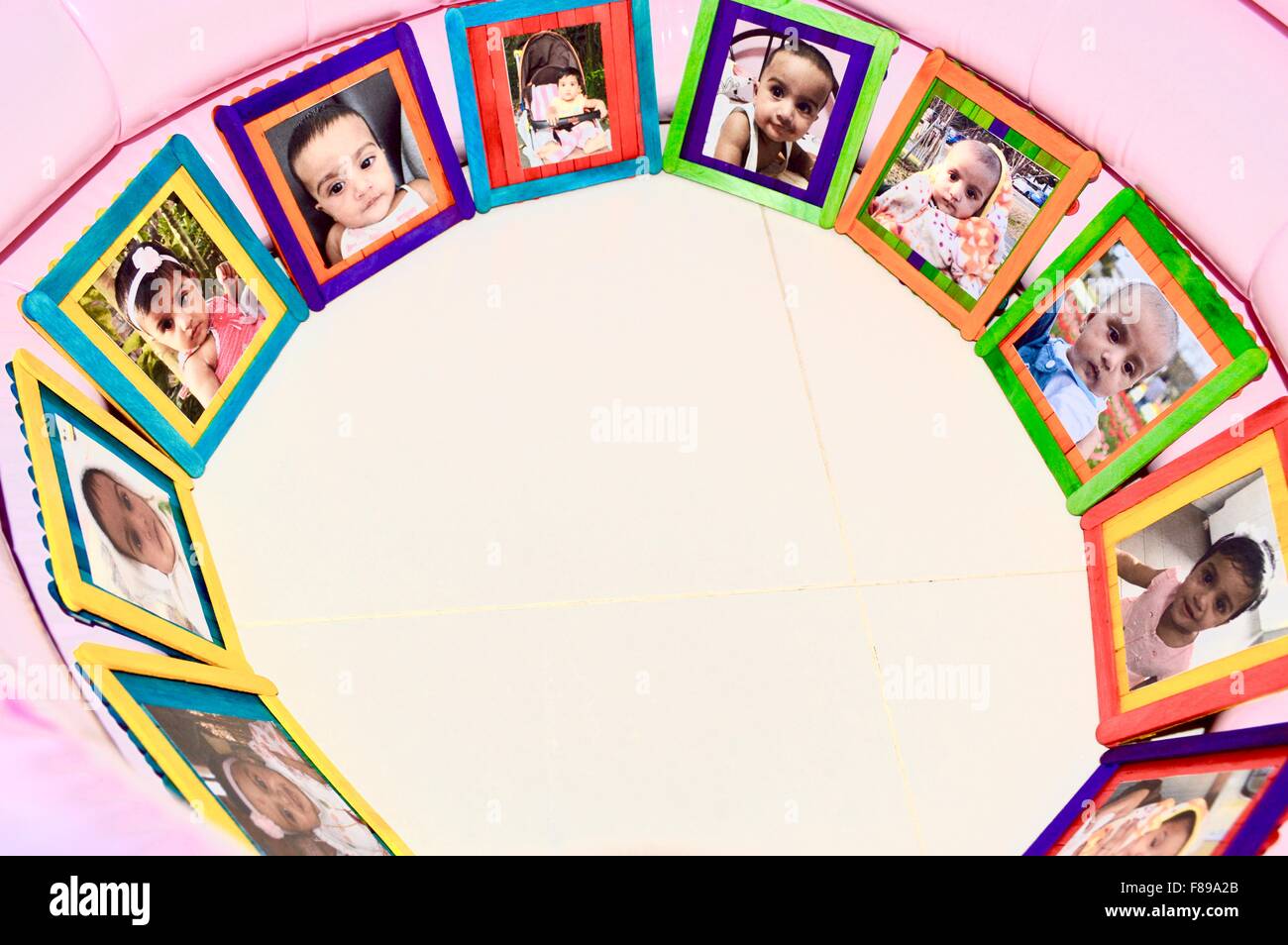 wooden stick made handcraft photo frame Stock Photo - Alamy