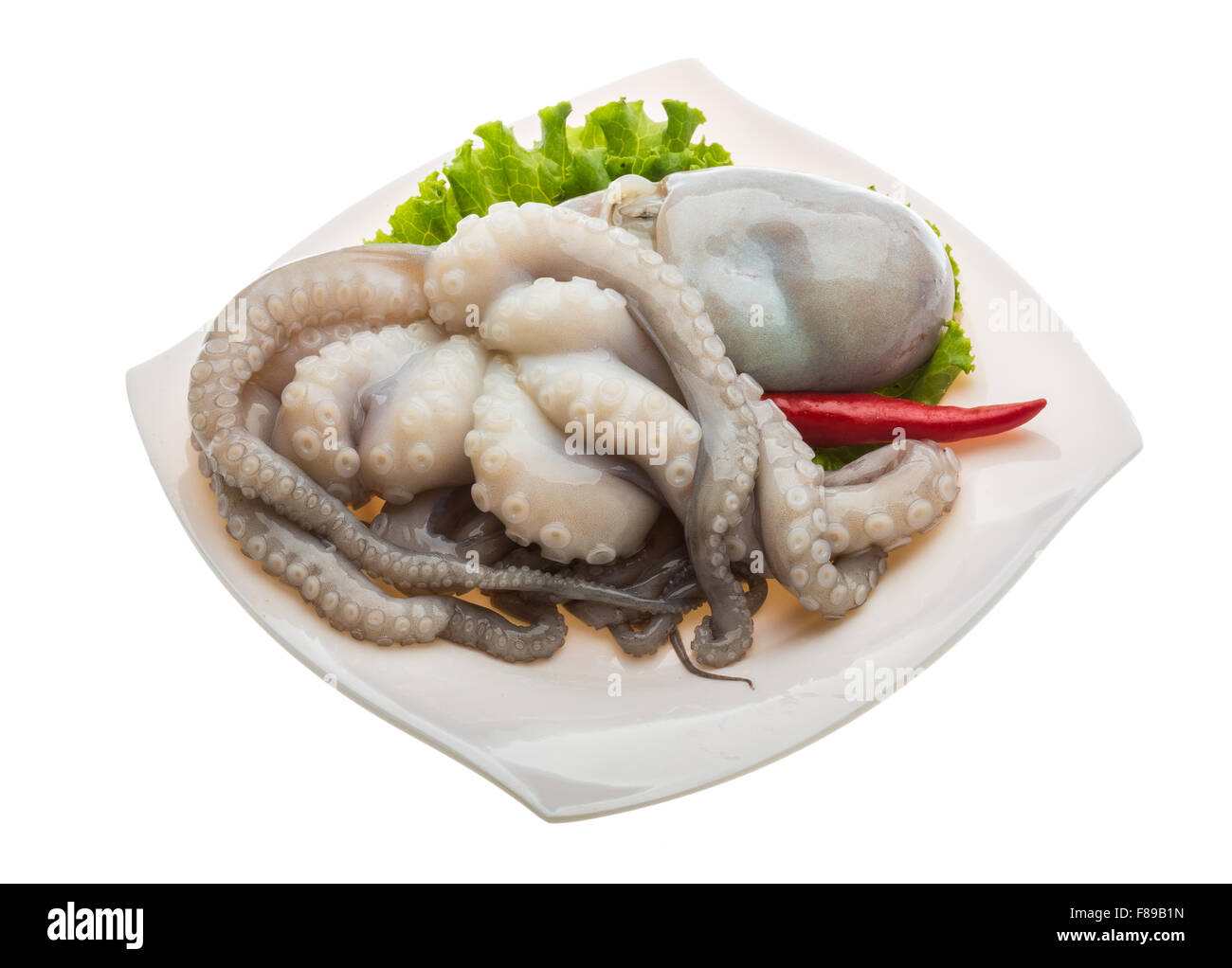 Raw octopus ready for cooking Stock Photo - Alamy