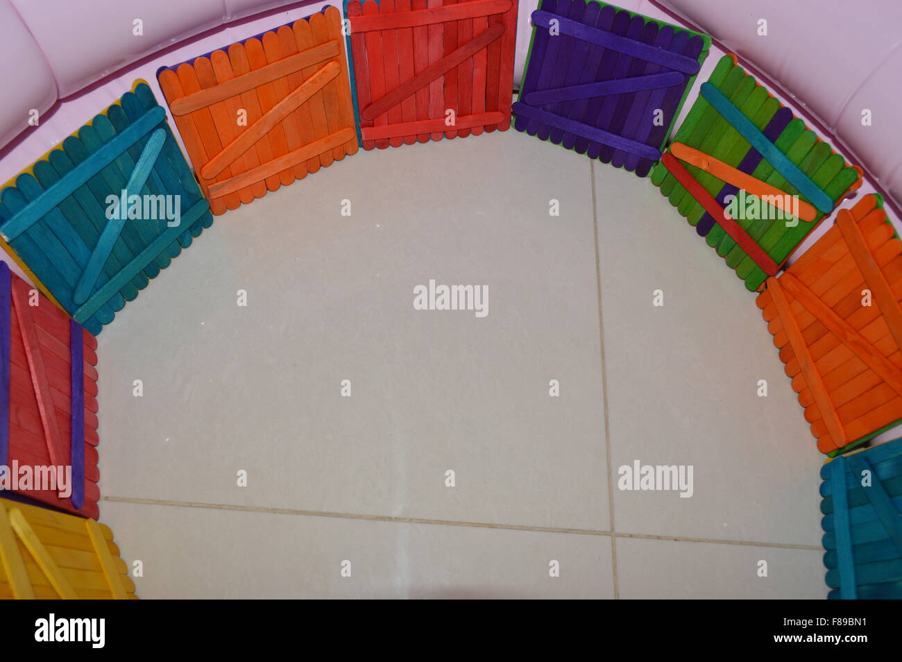 wooden stick made handcraft photo frame Stock Photo - Alamy