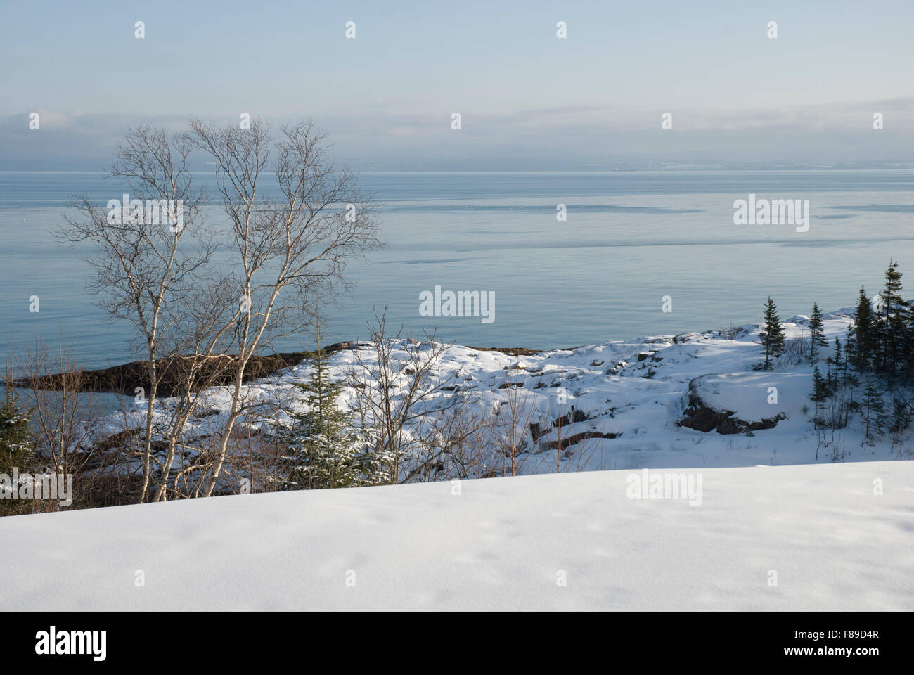 View of the St.Lawrence Estuary in winter Stock Photo - Alamy