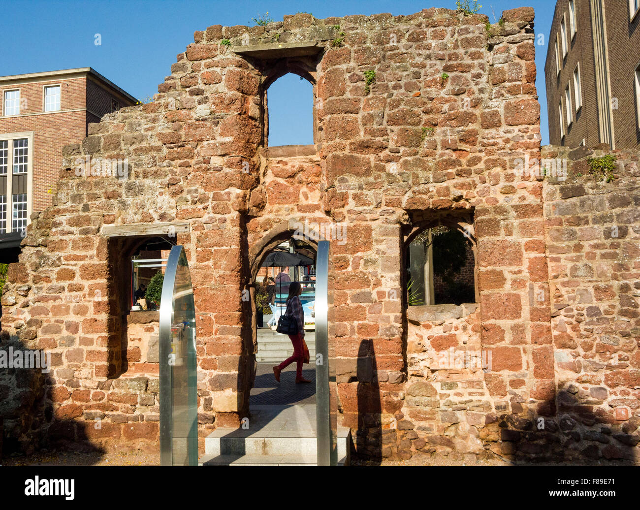 Old Walls - Interior Ruins of Saint Catherine's Almshouses Showing ...