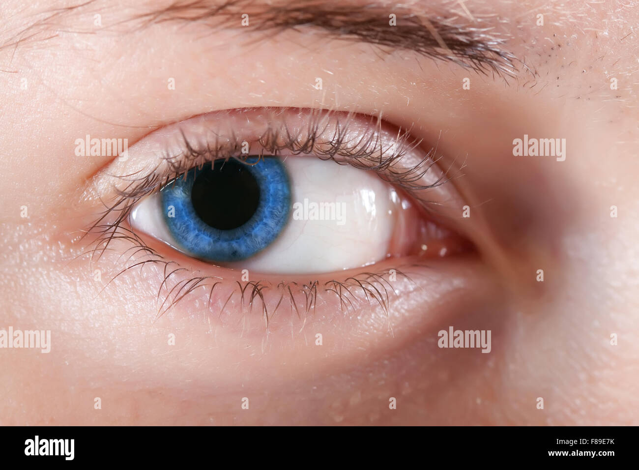 Close up girls blue eye hi-res stock photography and images - Alamy