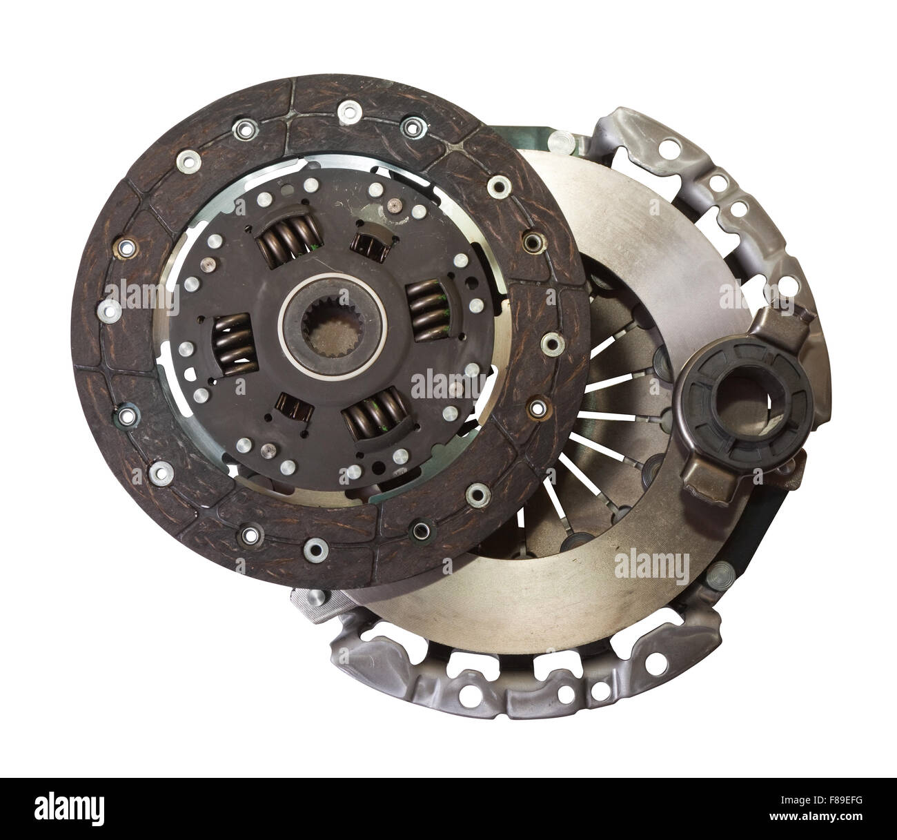 auto parts - automotive engine clutch. Isolated on white with clipping ...