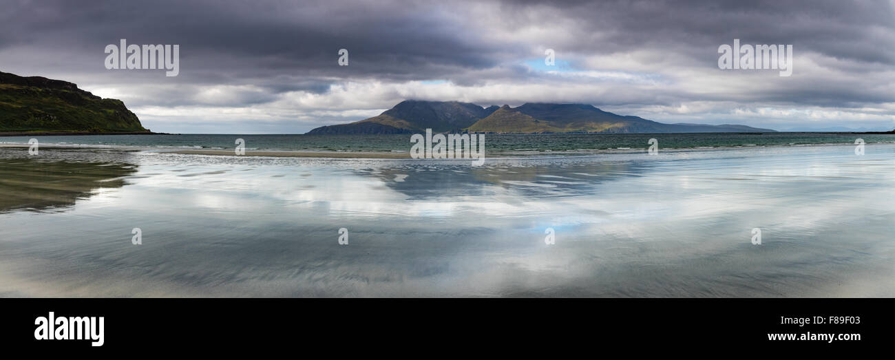 Overlooking Rum Cullin Mountains, Laig Bay, Eigg, Small Isles, Inner ...