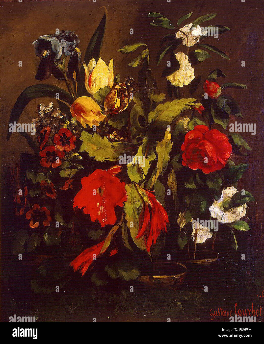 Gustave Courbet - Still Life of Flowers Stock Photo - Alamy