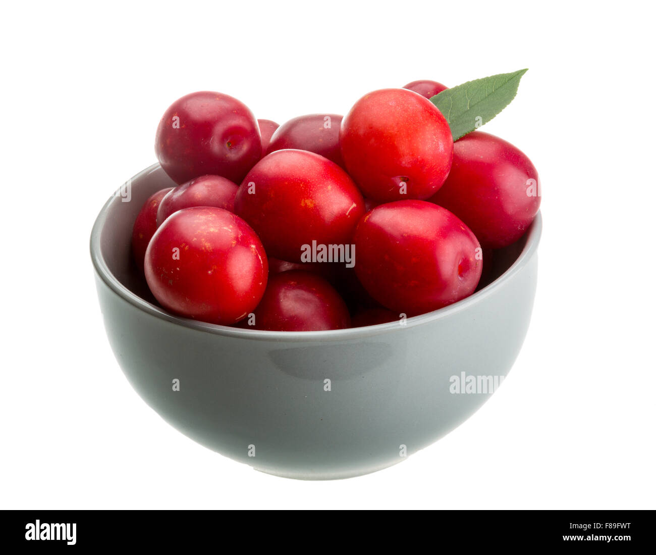 Damson plum isolated on white background Stock Photo - Alamy
