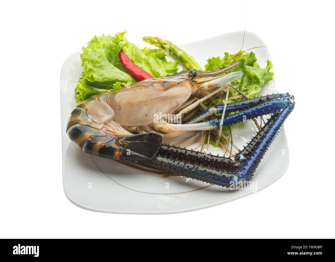 Big Freshwater prawn ready for cooking Stock Photo - Alamy