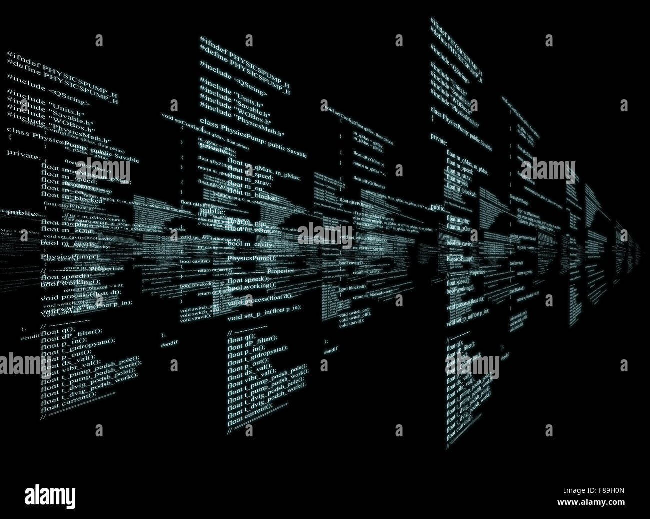 Matrix on black background Stock Photo - Alamy