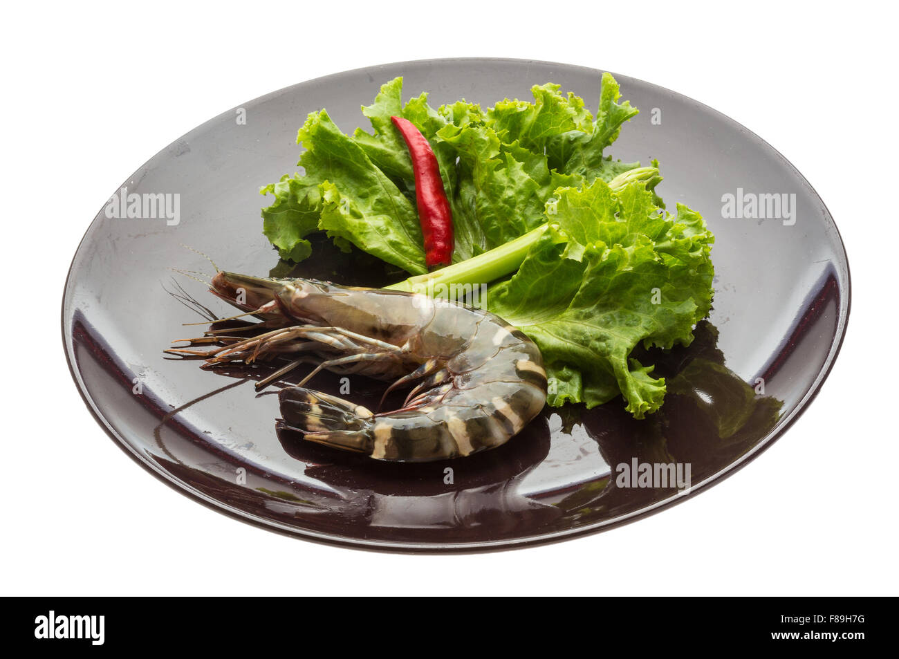 Raw Tiger prawn ready for cooking Stock Photo - Alamy