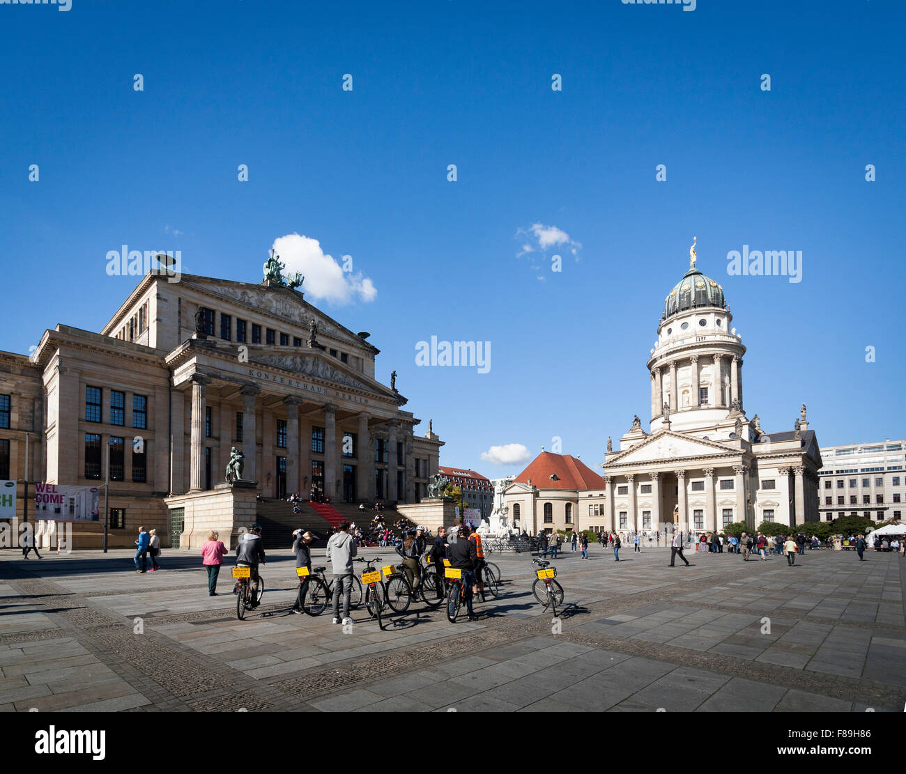 Konzerthaus and French Cathedral, Gendarmenmarkt, Berlin, Germany Stock ...