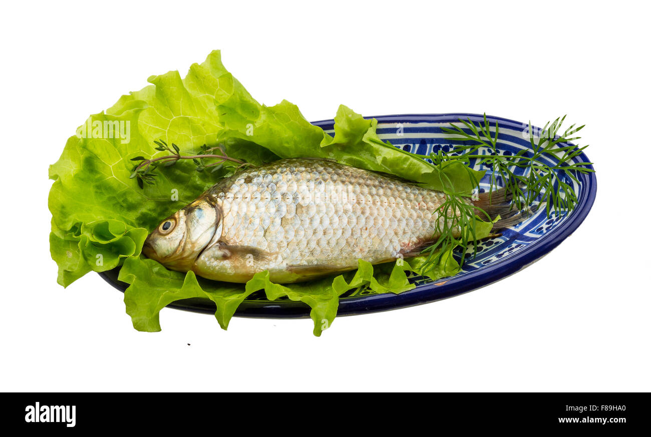 Raw Crucian fish - ready for cooking Stock Photo - Alamy