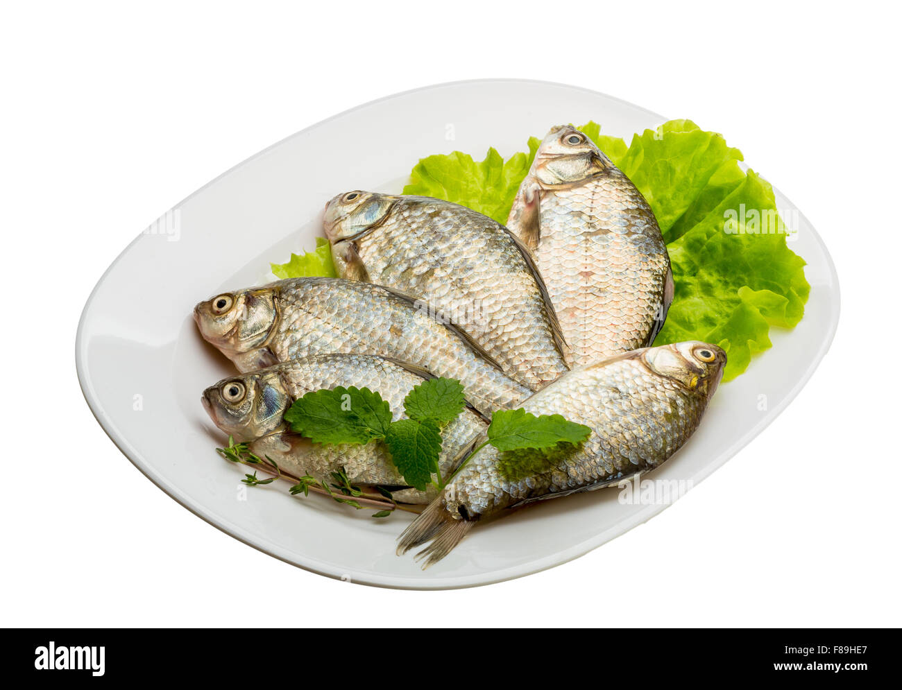 Raw Crucian fish - ready for cooking Stock Photo - Alamy