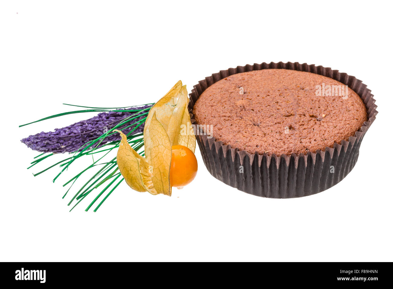 Muffin with flower Stock Photo - Alamy