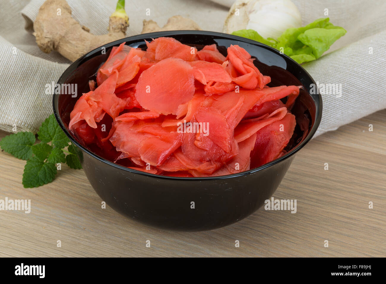 Marinated ginger - special flavour for japan kitchen Stock Photo - Alamy