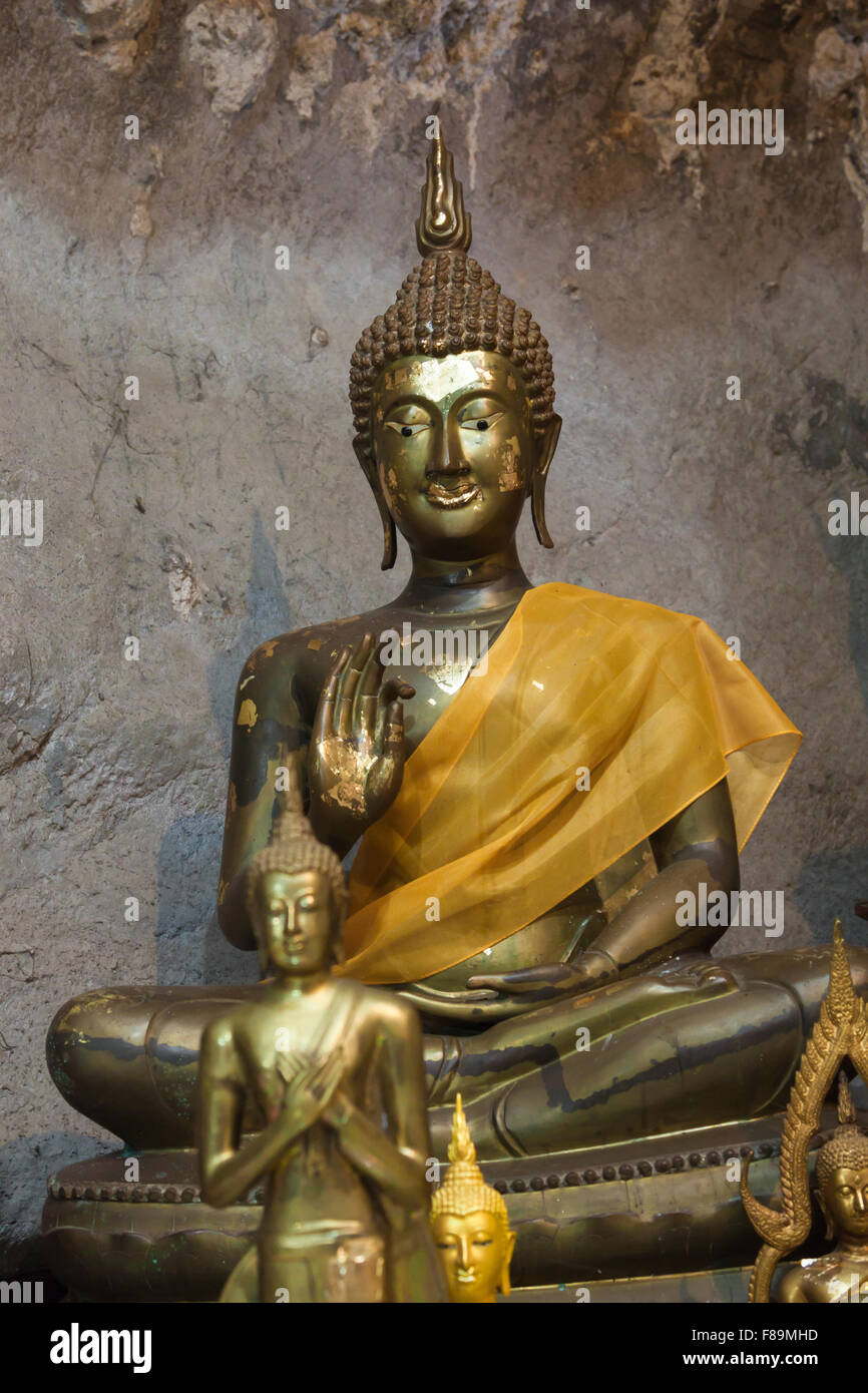 Buddha statues on the tiger cave temple near krabi ,thailand Stock ...