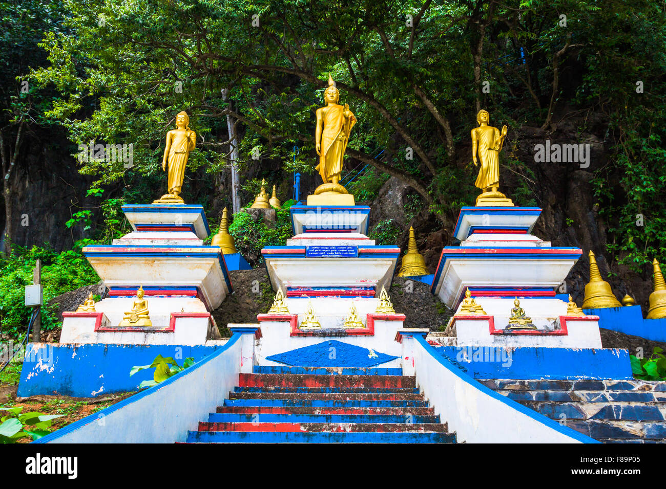 Start of stairs to the top of Tiger Cave Temple. 1237 step to top ...