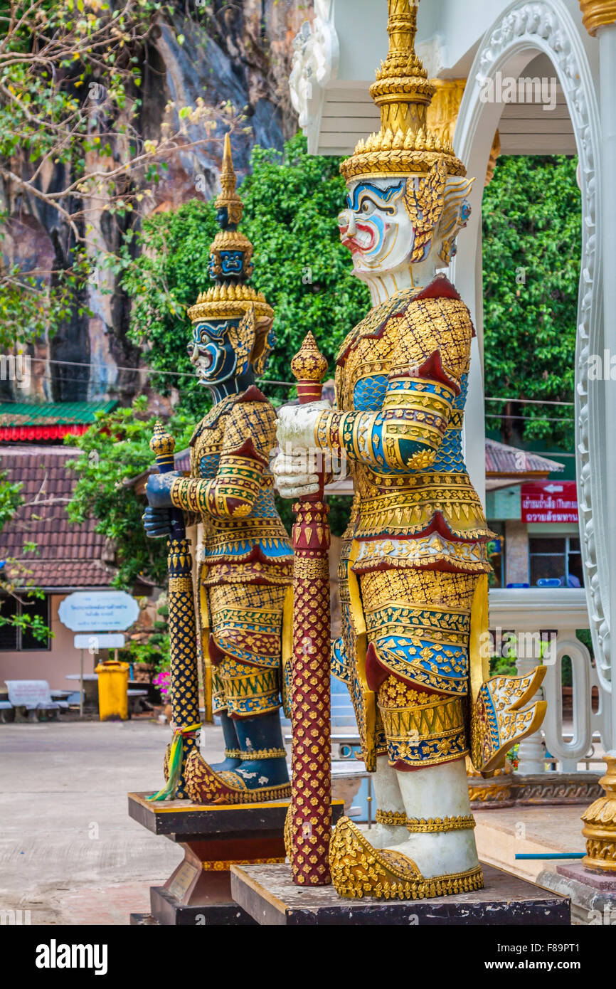 Thai giant statues, giant symbol in Thai temple Stock Photo - Alamy