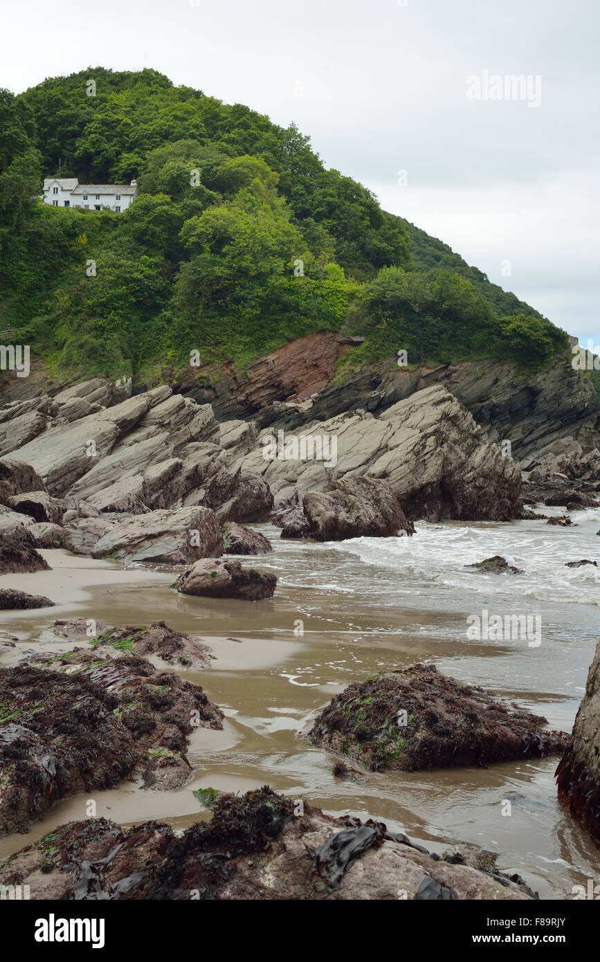 Woody Bay & Wringapeak Headland, North Devon Coast Stock Photo - Alamy
