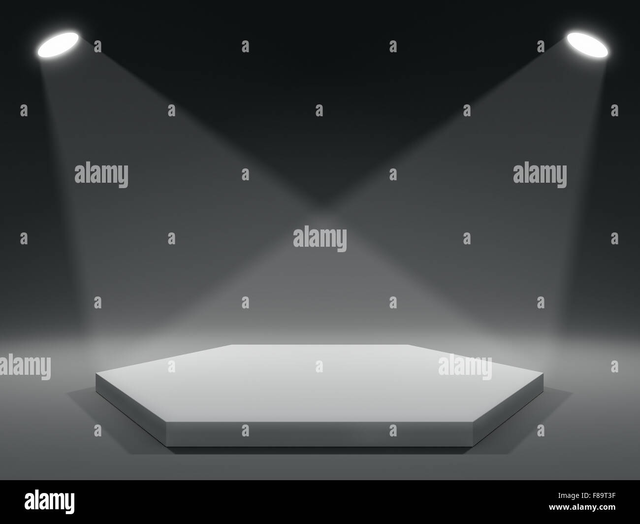 Pentagan shape stage Stock Photo - Alamy