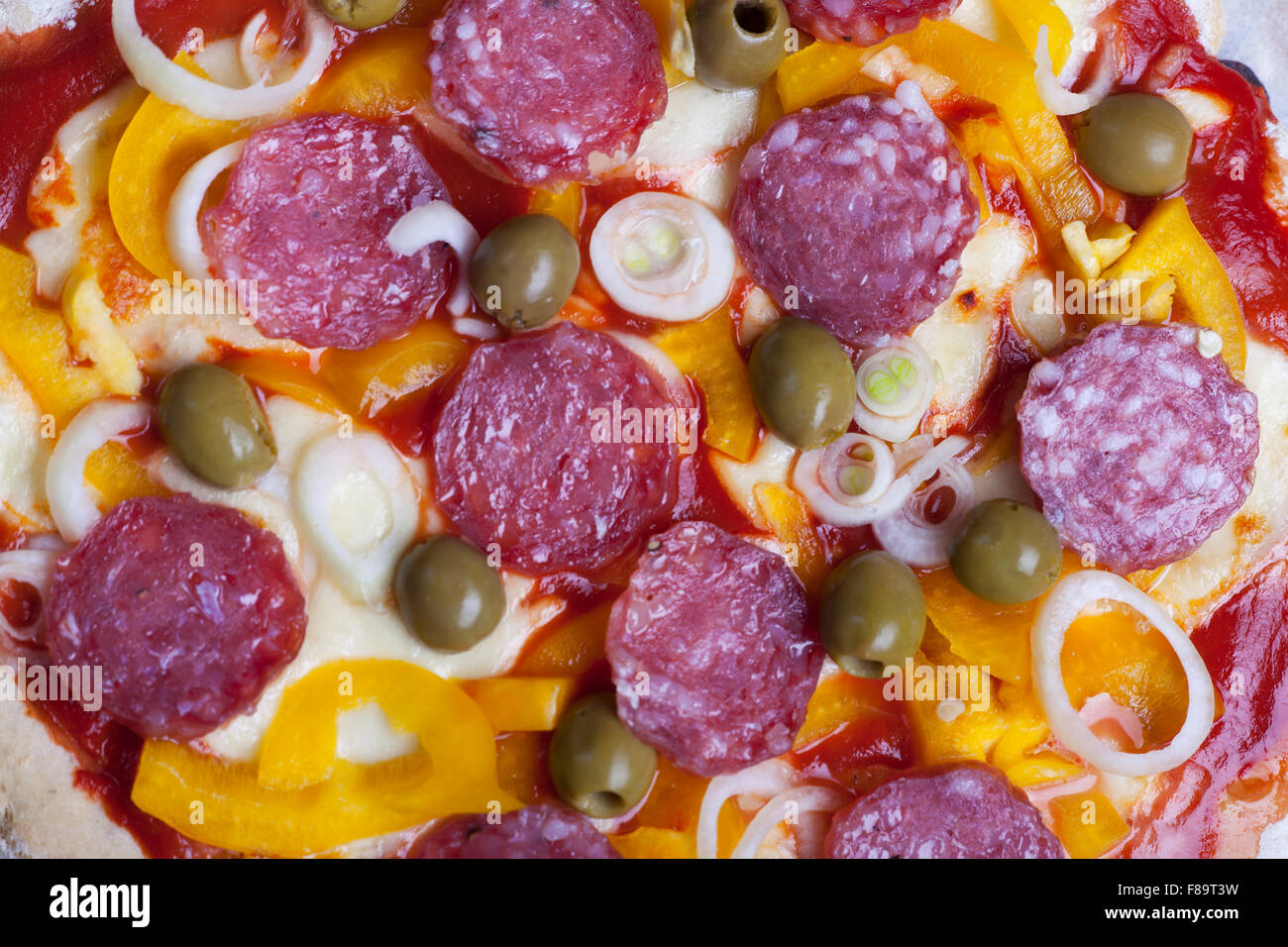 closeup of a pizza Stock Photo - Alamy