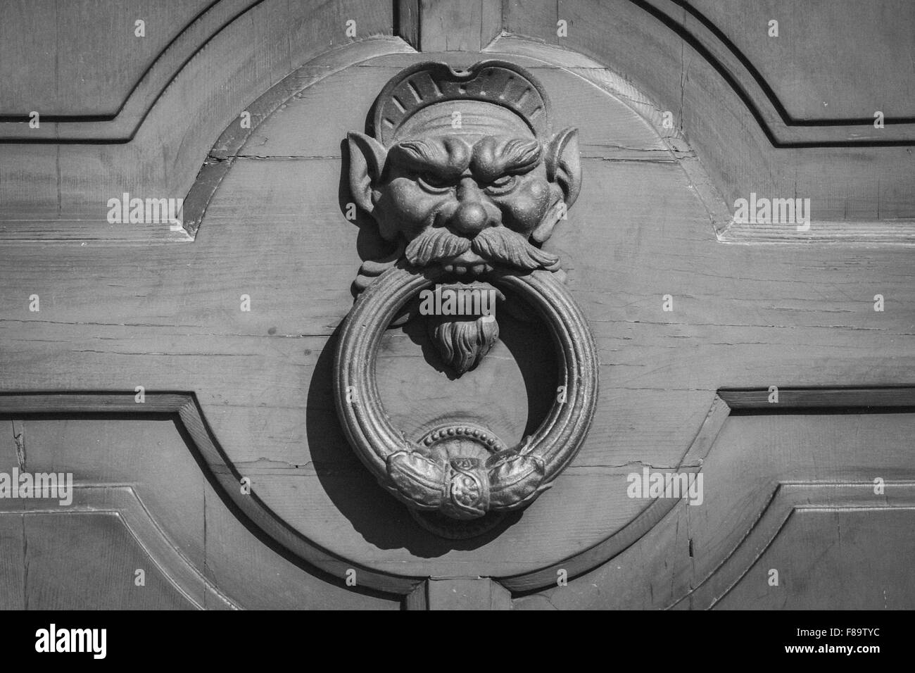 Human face knocker Black and White Stock Photos & Images - Alamy