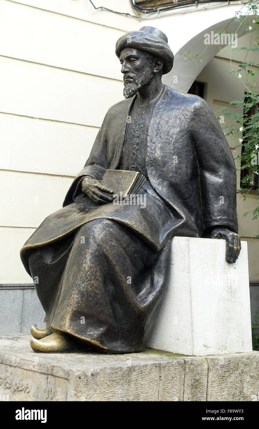 Statue jewish philosopher maimonides in hi-res stock photography and ...
