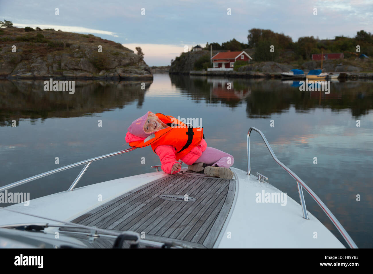 Girl driving boat hi-res stock photography and images - Alamy