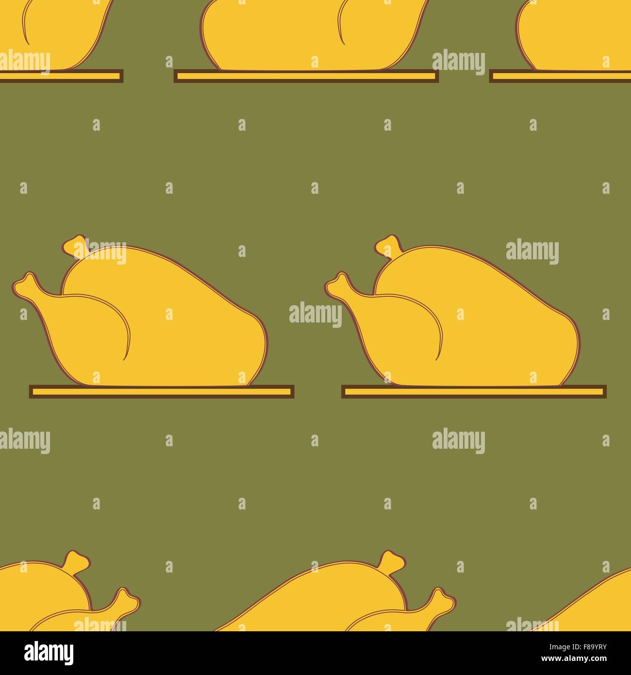 Seamless Pattern With Roast Turkey Stock Vector Image And Art Alamy