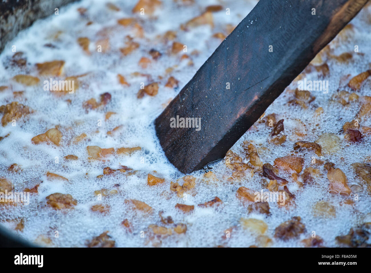 Making lard outdoor Stock Photo - Alamy