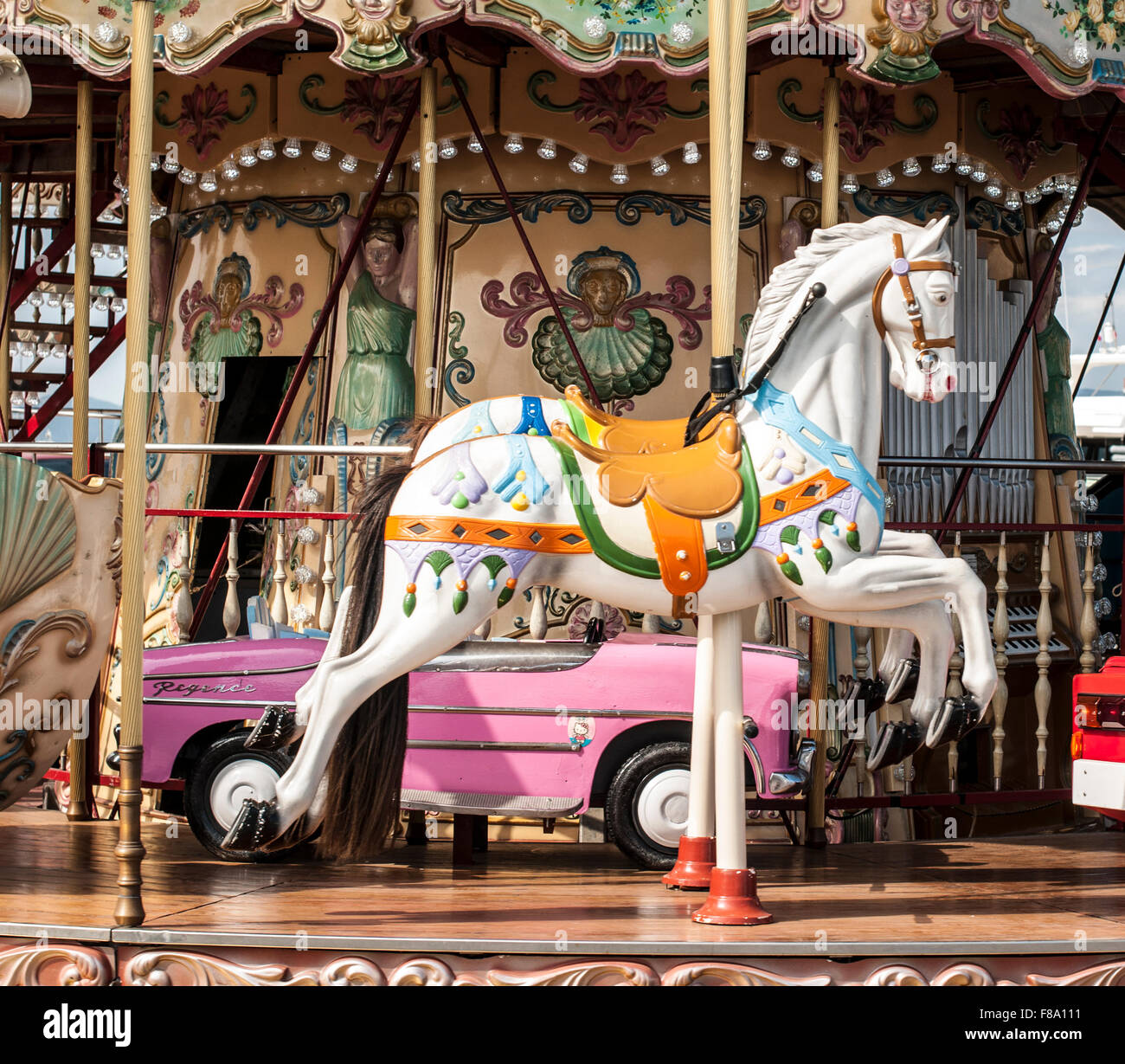 Coney island amusement park carousel hi-res stock photography and ...