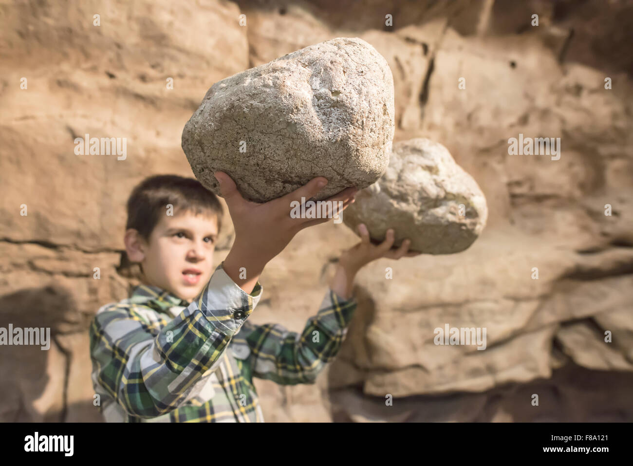 Child boy portrait muscle man hi-res stock photography and images - Alamy