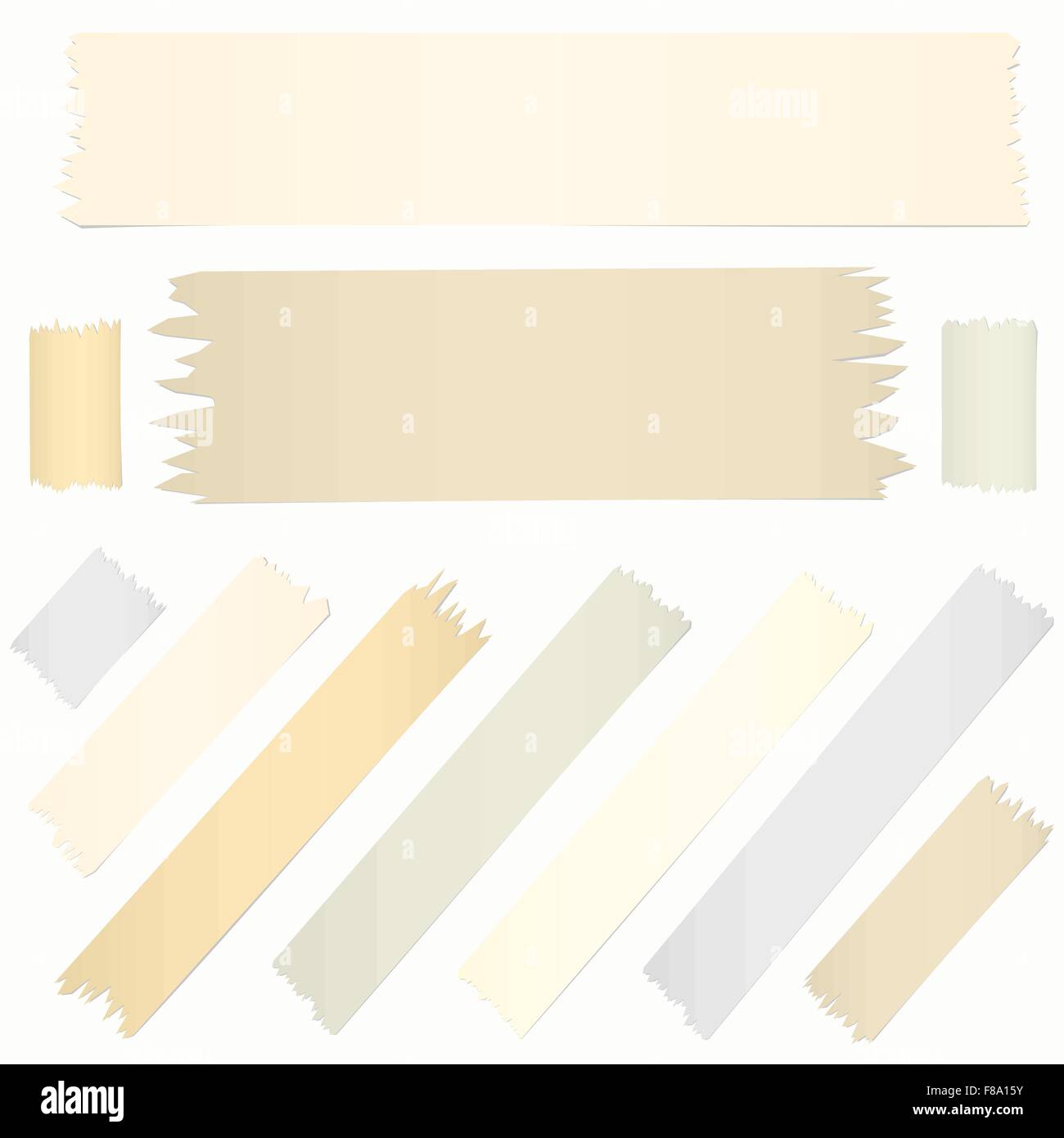 Set of horizontal diagonal and different size sticky tape, adhesive ...