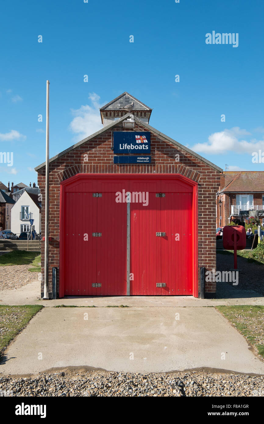 The old RNLI Lifeboat station at Aldeburgh Suffolk England Stock Photo ...