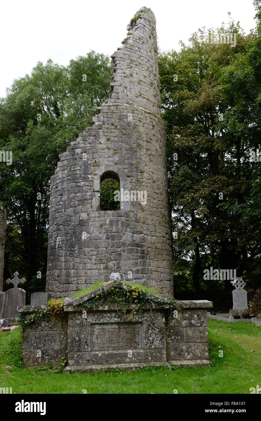 The Round Tower built as a defence for church valuables Dysert O'Dea ...