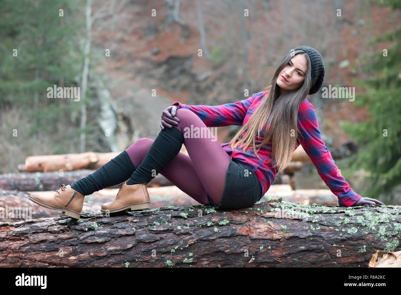 Woman woods beautiful hi-res stock photography and images - Alamy
