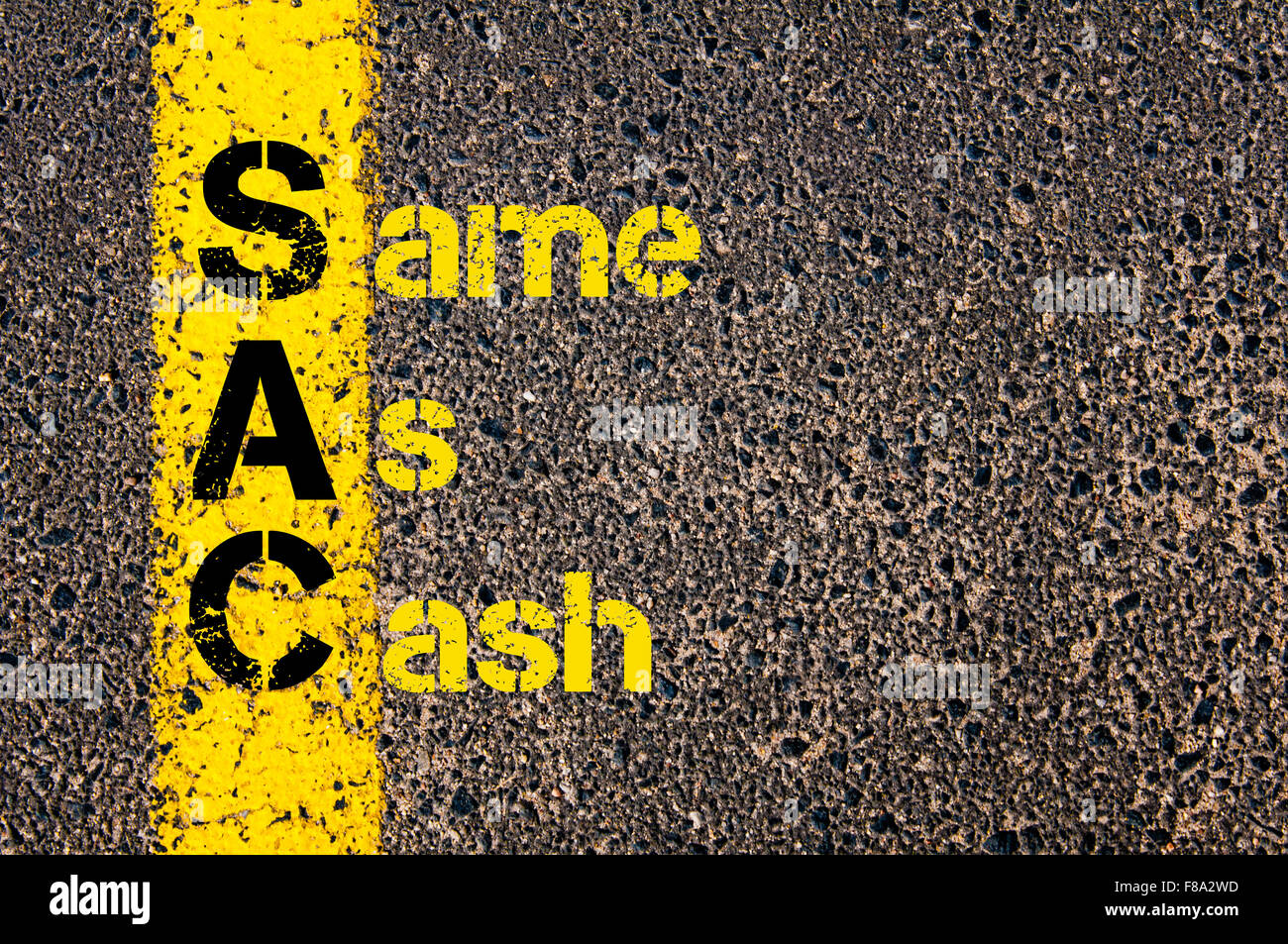Concept image of Accounting Business Acronym SAC Same As Cash written ...