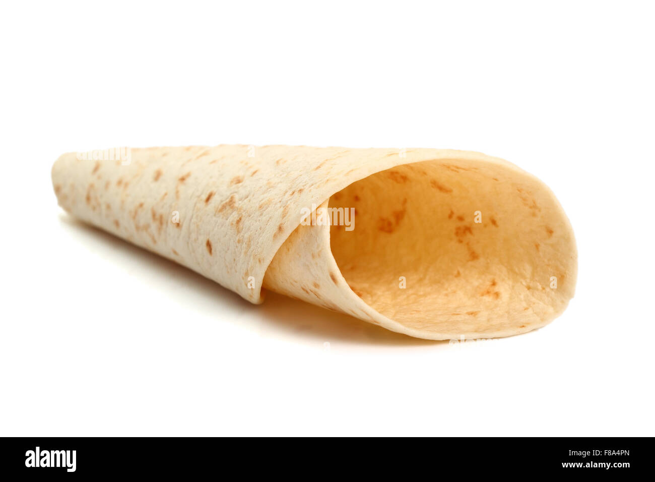 Tortilla Wrap Bread. Isolated on a white background Stock Photo - Alamy