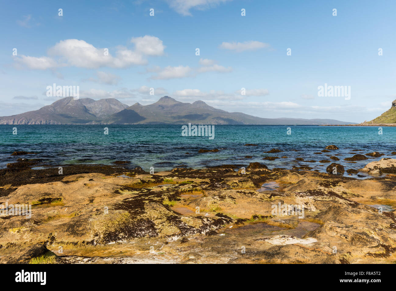 The singing sands of the Isle of Eigg, Small Isles, Inner Hebrides ...