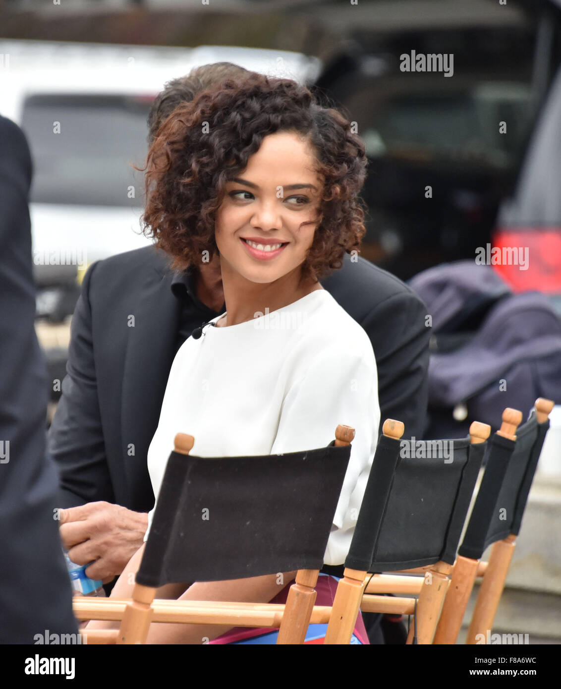 The cast of 'Creed' at a press conference on the steps of the ...