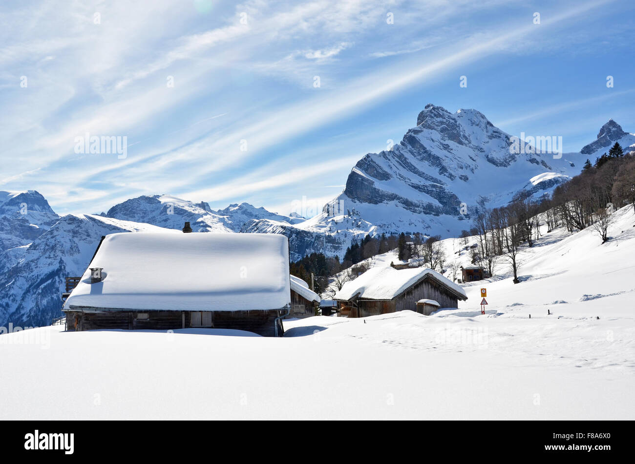 Winter in the Swiss Alps Stock Photo - Alamy